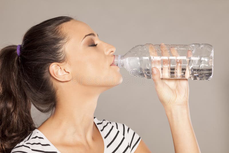 Quenching thirst stock image. Image of fresh, hand, thumb - 61876769