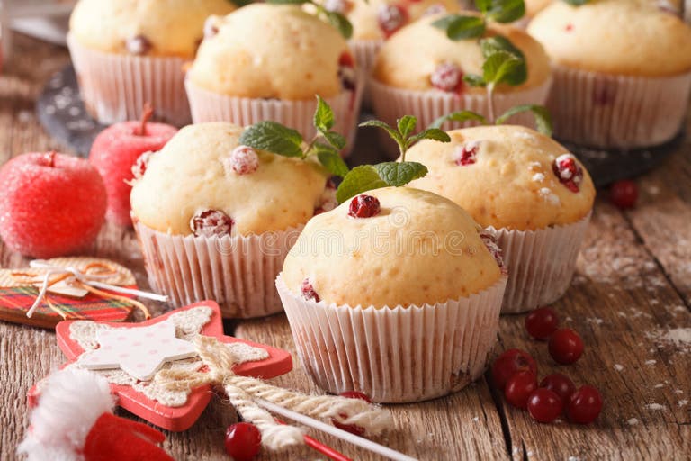 Queques Recentemente Cozidos Com Close-up Dos Arandos Horizontal Foto de Stock - Imagem de fruta ...