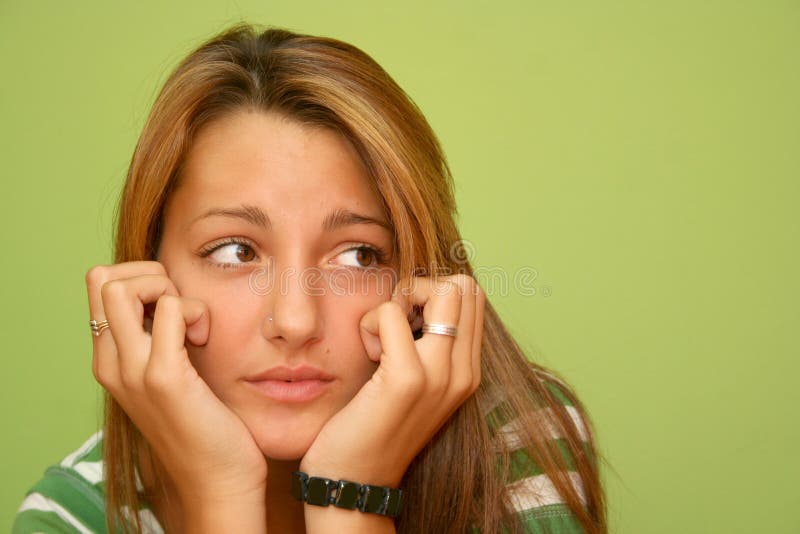 Querer saber adolescente imagem de stock. Imagem de cara - 6529527