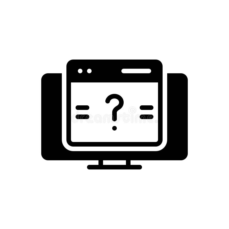 Black Solid Icon for Queries, Question and Query Stock Vector ...