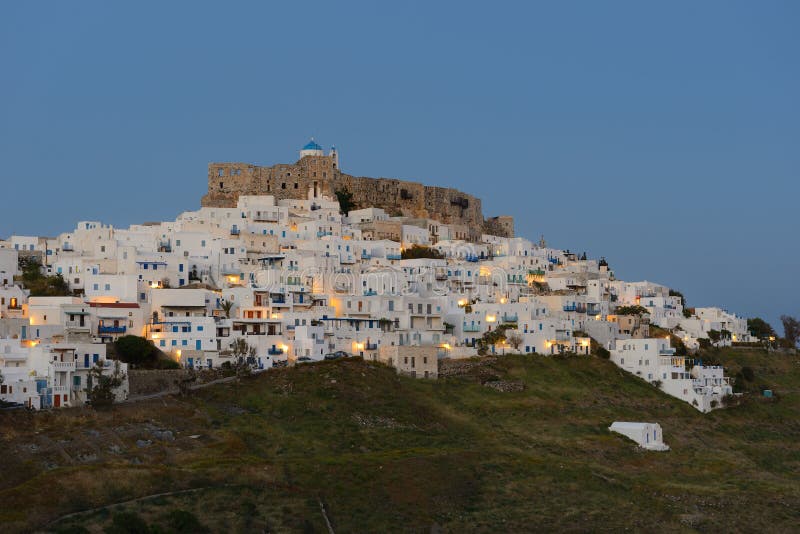 Pera Gialos Village, Astypalea - Greece Stock Photo - Image of white ...
