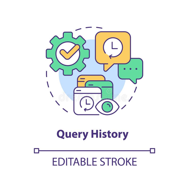 Query history concept icon stock vector. Illustration of logo - 258691728