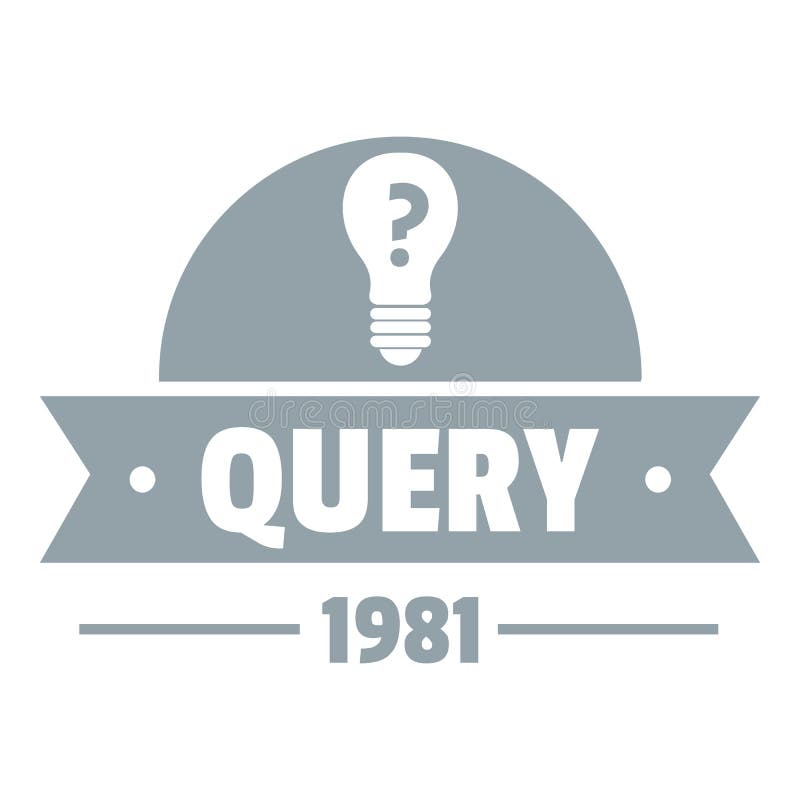 Query Logo, Simple Gray Style Stock Vector - Illustration of efficient ...