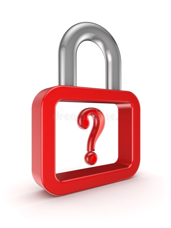 Red Cube with Question-mark Sign on Boxes Stock Illustration ...