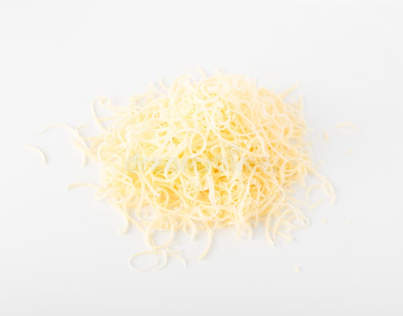 Queso rallado en blanco foto de archivo. Imagen de parmesano - 120950078