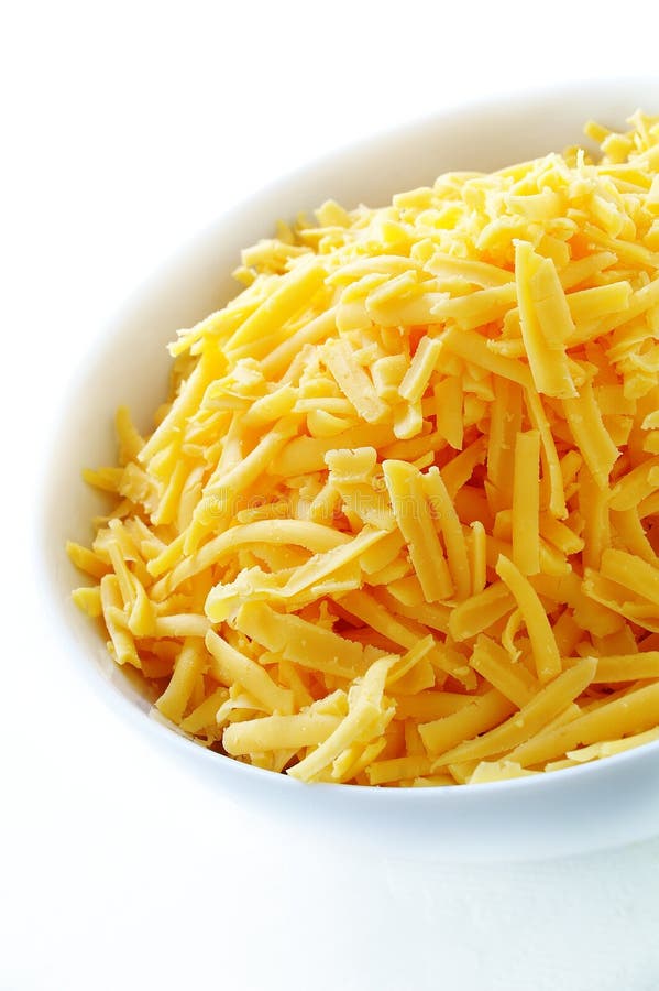 Queso Rojo Rallado De Leicester En Cuenco Imagen de archivo - Imagen de ...