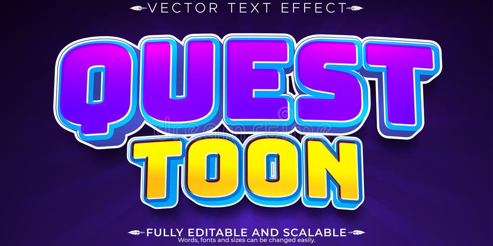 Quest Editable Text Effect, Editable Cartoon and Adventure Text Style ...