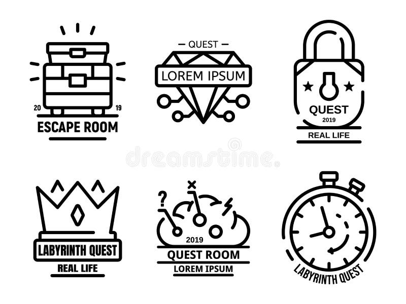 Quest icons vector set stock vector. Illustration of keys - 88825154