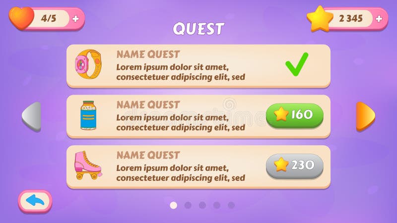 Casual Game Ui Stock Illustrations – 429 Casual Game Ui Stock ...