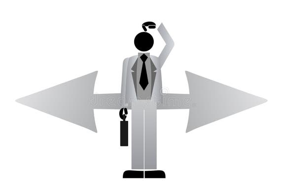 Quest man stock vector. Illustration of confusion, guide - 26746929