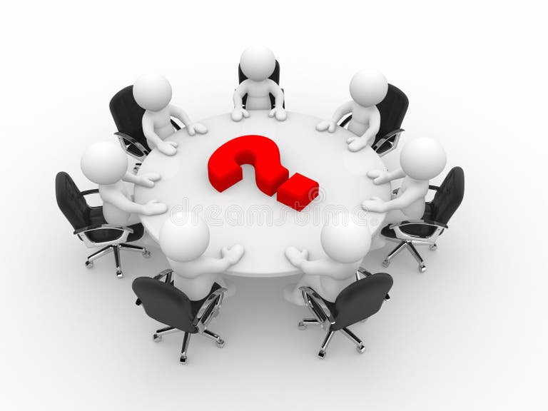 Conference Table Question Mark Stock Illustrations – 93 Conference ...