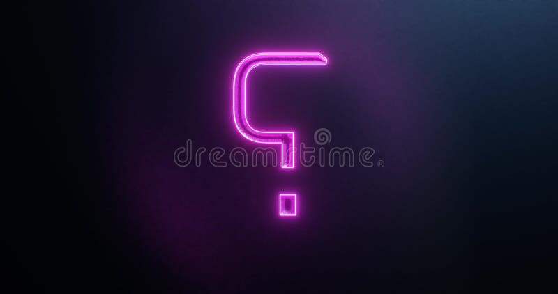 Question Animation. the Appearance of a Neon Question Mark. Question ...