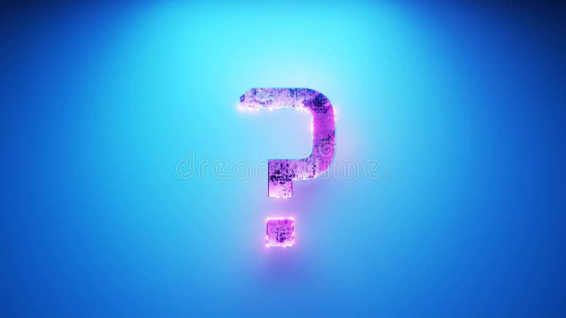 Question Animation. the Appearance of a Neon Question Mark. Question ...