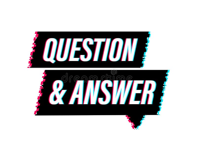 Question and Answer Banner. Glitch Icon. Megaphone Banner. Web Design ...