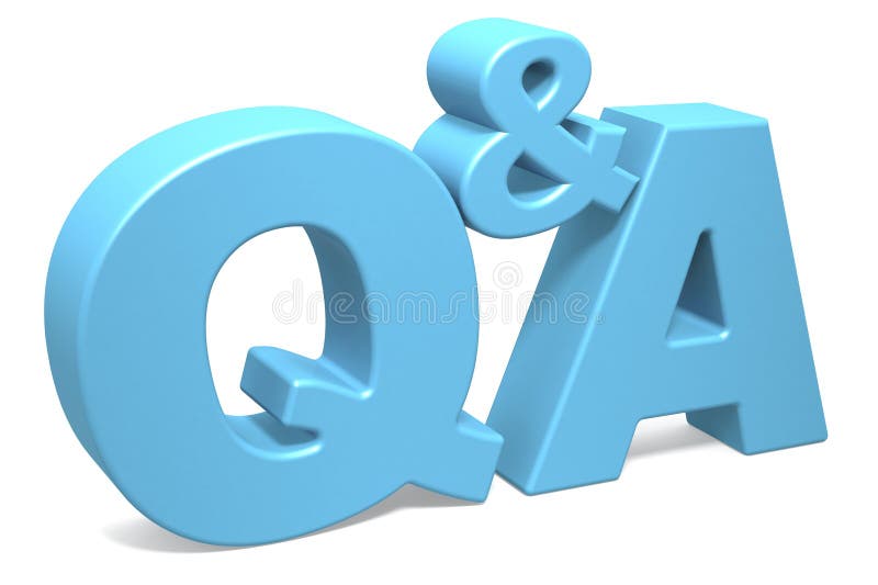 Question and Answer in Blue Alphabet Stock Illustration - Illustration ...