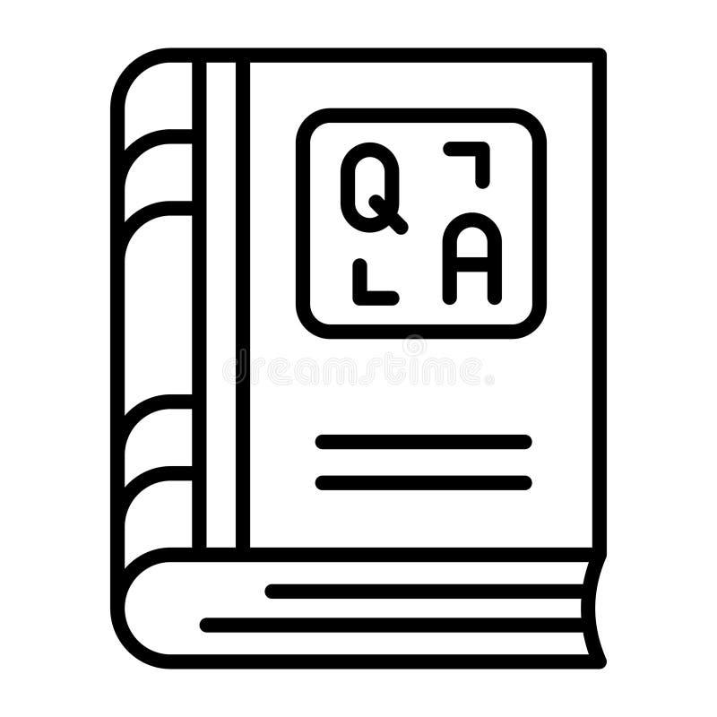 Question and Answer Book Vector in Trendy Style, Premium Icon Stock Vector - Illustration of ...