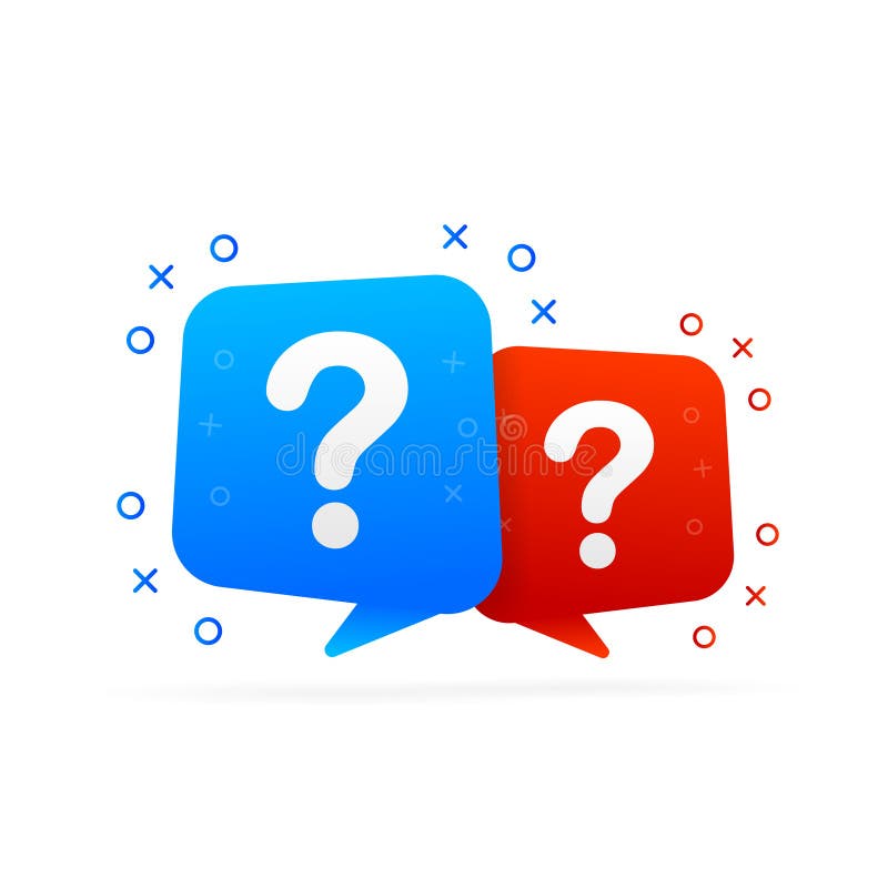 Question and Answer Bubble Chat Icon. Vector Illustration Stock Vector ...