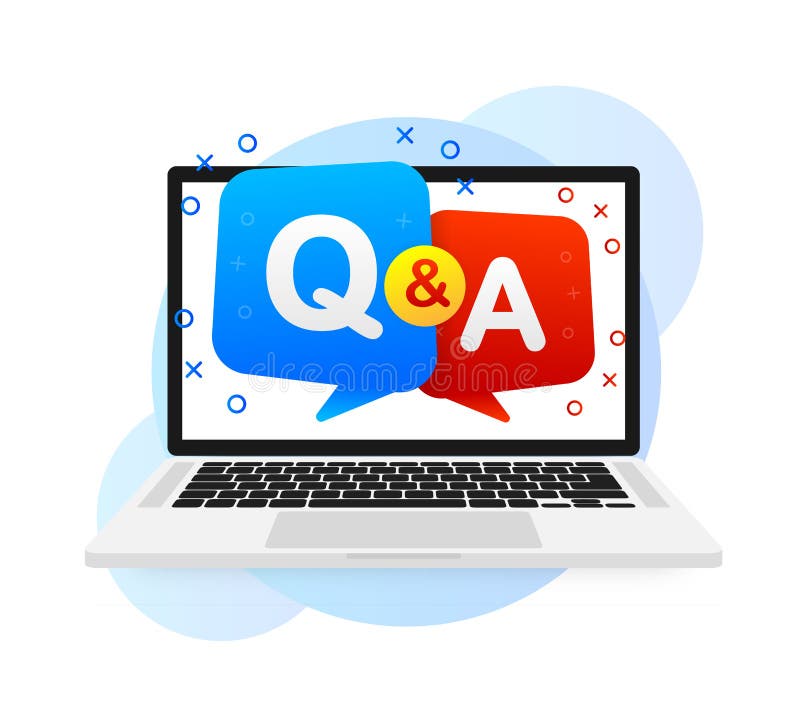 Question and Answer Bubble Chat Icon. Vector Illustration Stock Vector ...