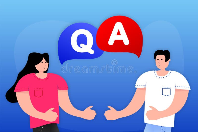 Question and Answer Bubble Chat Icon. Vector Illustration Stock Vector ...