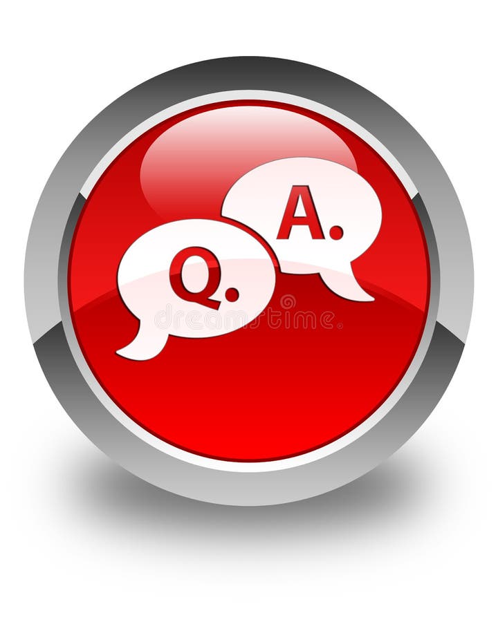 Question Answer Bubble Icon Glossy Red Round Button Stock Illustration ... Question Answer Bubble Icon Glossy Red Round Button Stock Illustration ...