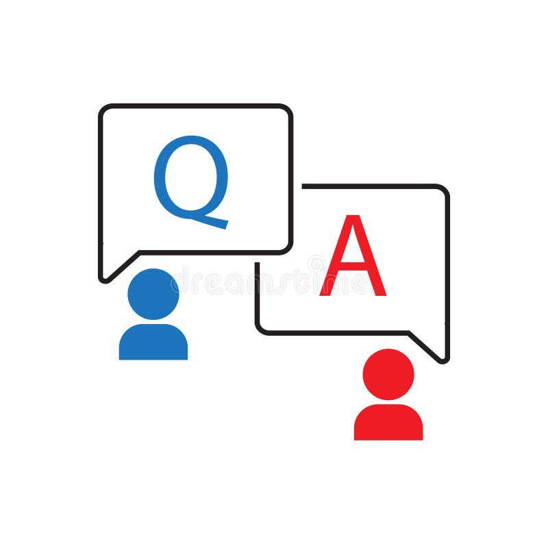 Question and Answer in the Bubble. Stock Vector - Illustration of ...