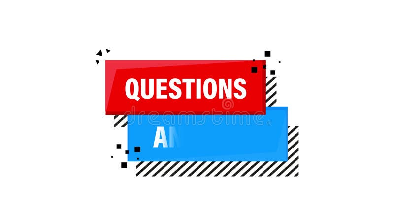 Question Answer Chat Balloons in Red and Blue Colors on a Blue ...