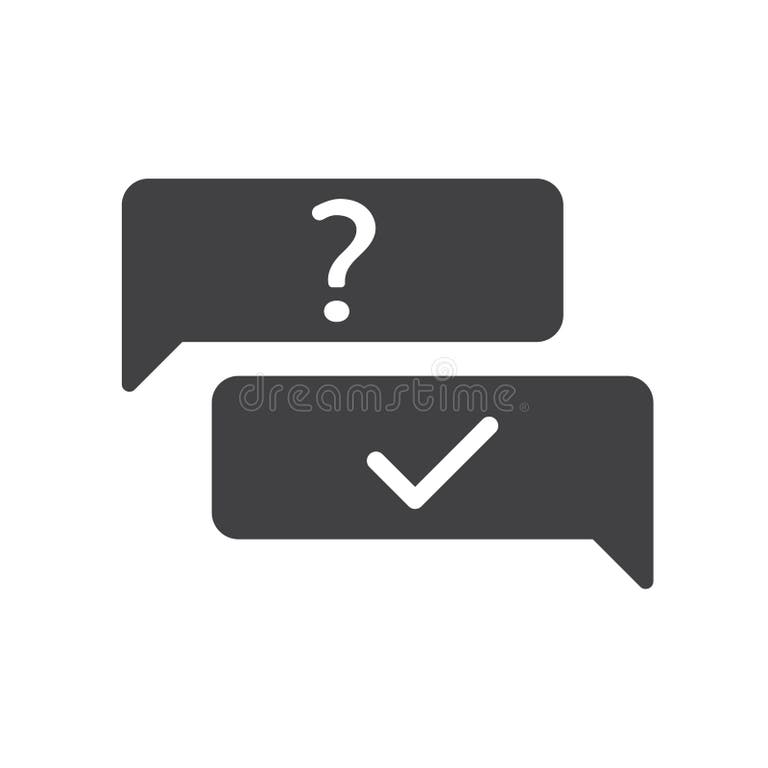 Question Answer Chat Vector Icon Stock Vector - Illustration of mark ...