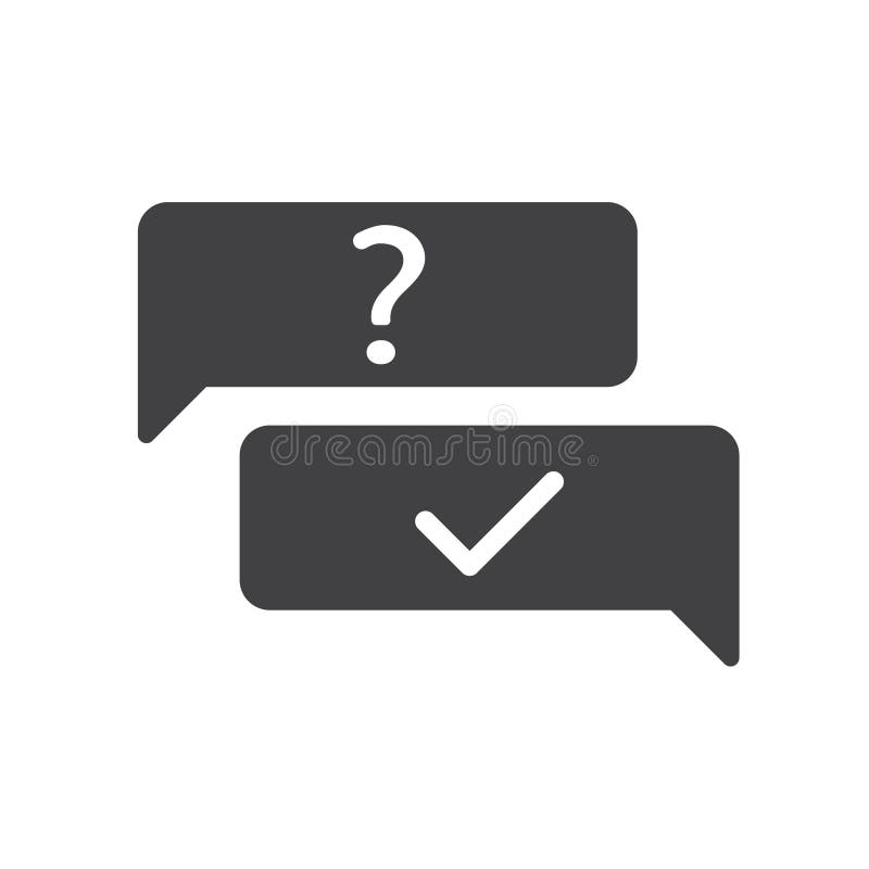 Question Answer Chat Vector Icon Stock Illustration - Illustration of ...