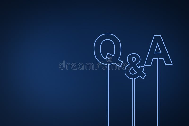 Question and Answer Concept on Blue Background, Digital Question Mark ...