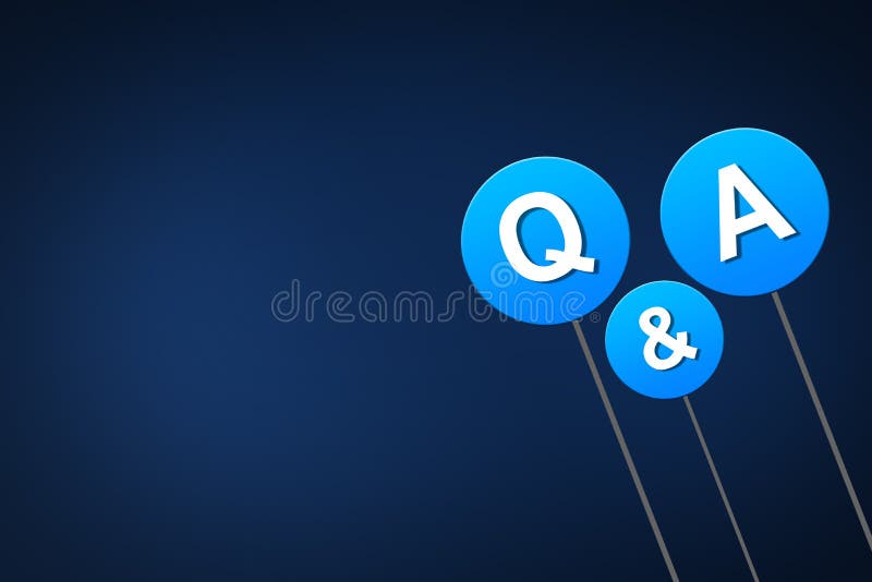 Question and Answer Concept on Blue Background, Digital Question Mark ...