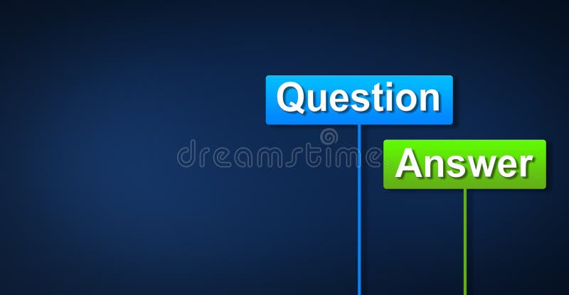 Question and Answer Concept on Blue Background, Digital Question Mark ...