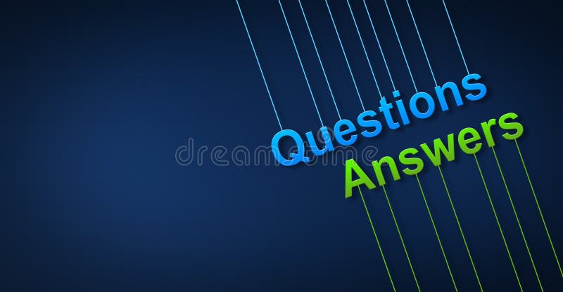Question And Answer Concept On Blue Background, Digital Question Mark ...