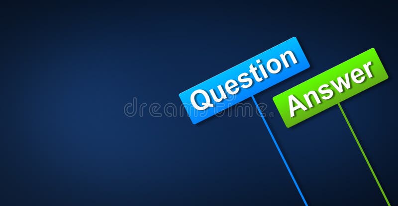 Question and Answer Concept on Blue Background, Digital Question Mark ...