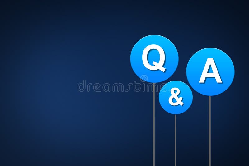 Question and Answer Concept on Blue Background, Digital Question Mark ...