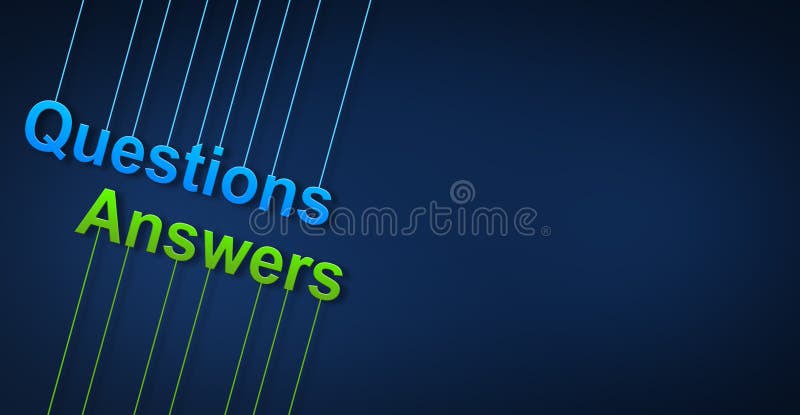 Question and Answer Concept on Blue Background, Digital Question Mark ...