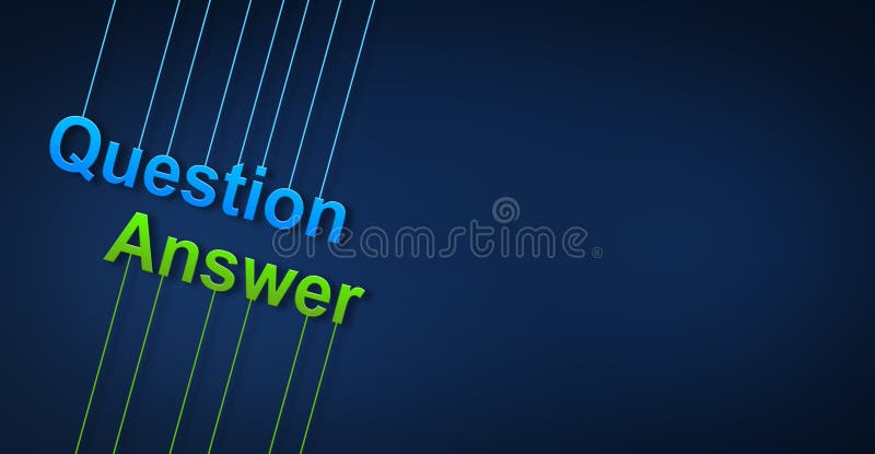 Question and Answer Concept on Blue Background, Digital Question Mark ...