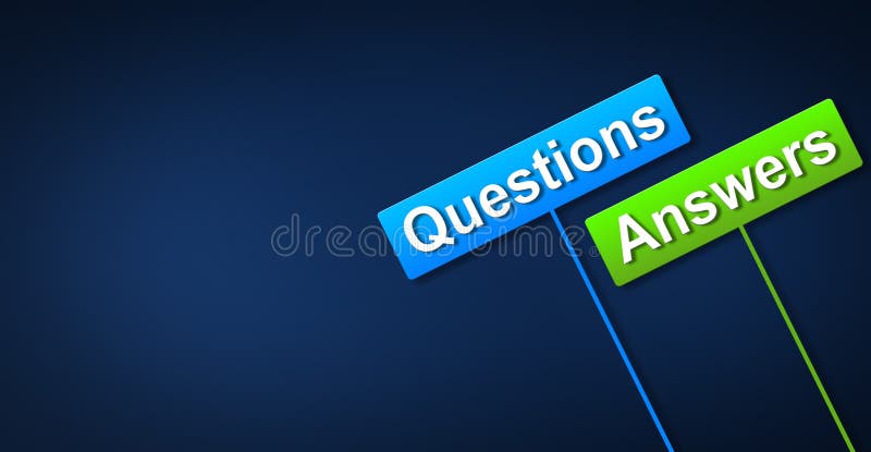 Question and Answer Concept on Blue Background, Digital Question Mark ...
