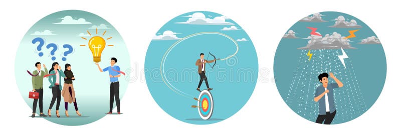 Question Answer Concept, Business Target, Runaway from Crisis. Stock ...