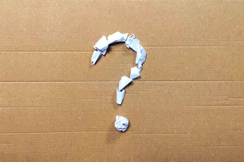 Question and Answer Concept. a Question Mark Made of Torn Waste Paper ...