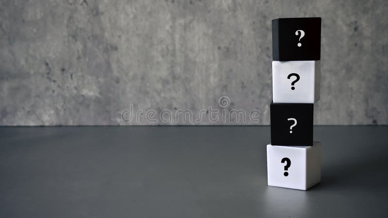 Question Answer Concept Stack Black Cube Symbol Mark Stock Photos ...