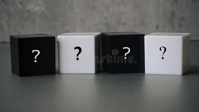 Question Answer Concept Stack Black White Cube Symbol Mark Stock Photos ...