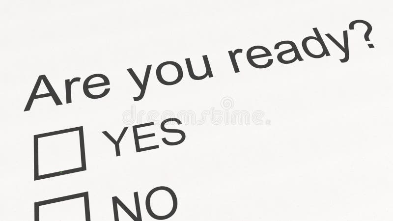 Yes No Answer Questionnaire Animation Against Green Screen. Tick Sign ...