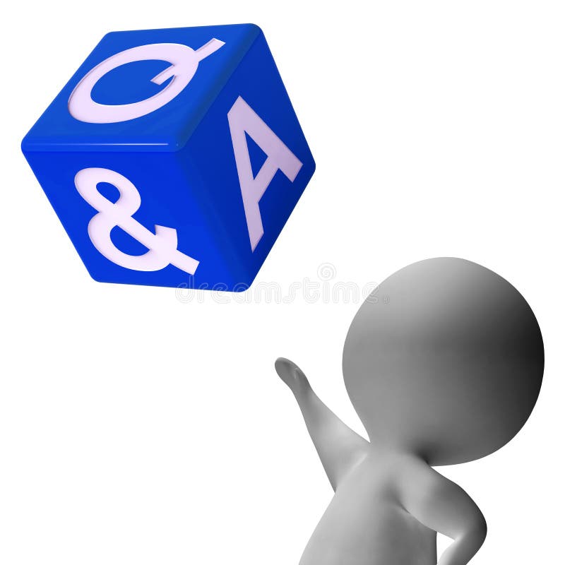 Question Answer Dice Showing Help And Assistance Stock Illustration ...