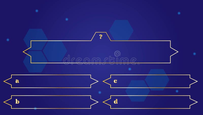 Question and Answer Game Futuristic Quiz Template Stock Vector ...