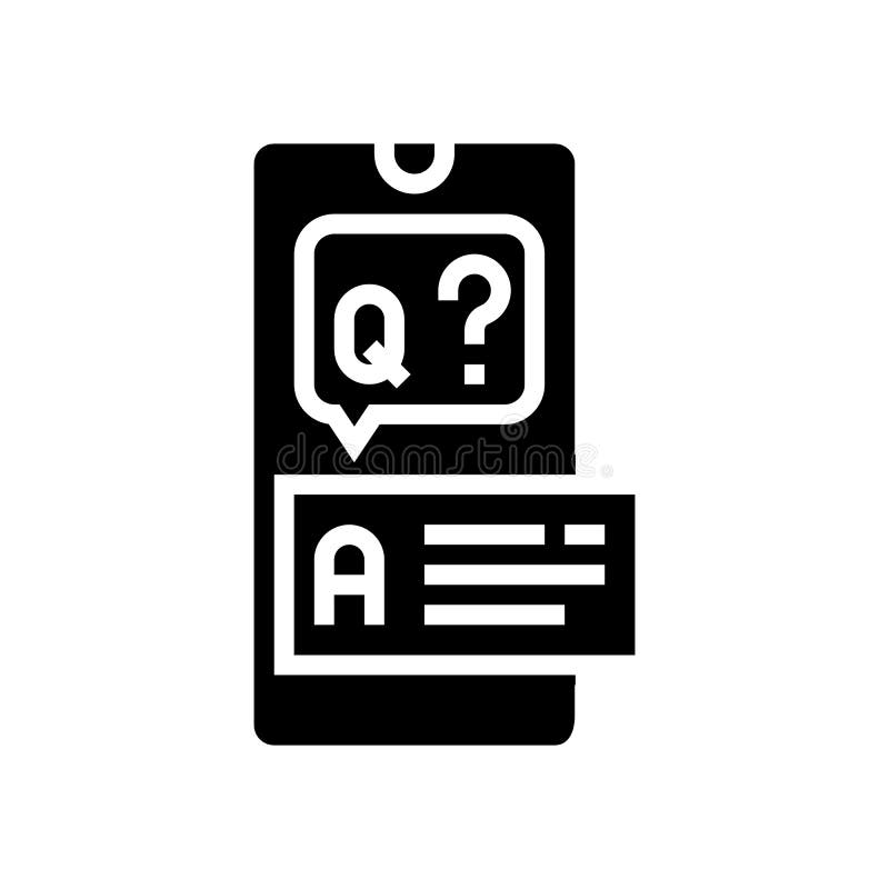 Question and Answer Glyph Icon Vector Illustration Stock Illustration ...