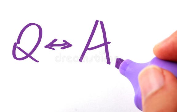 Question and Answer stock photo. Image of purple, single - 46187570