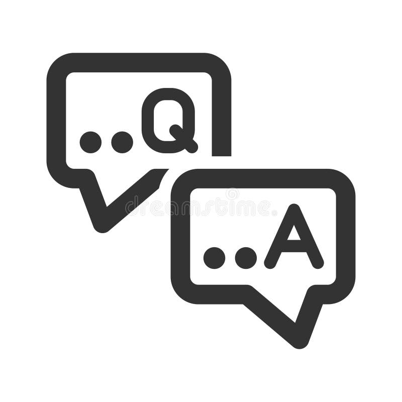 Question & Answer icon stock vector. Illustration of communication ...
