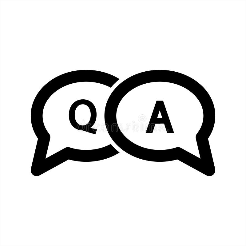 Question answer icon stock vector. Illustration of review - 196917689
