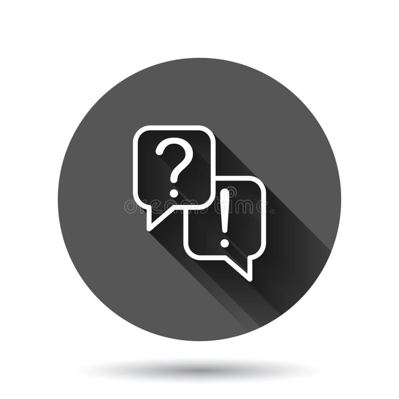 Question and Answer Icon in Comic Style. Discussion Speech Bubble ...