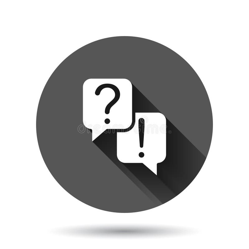 Question and Answer Icon in Comic Style. Dialog Speech Bubble Cartoon ...